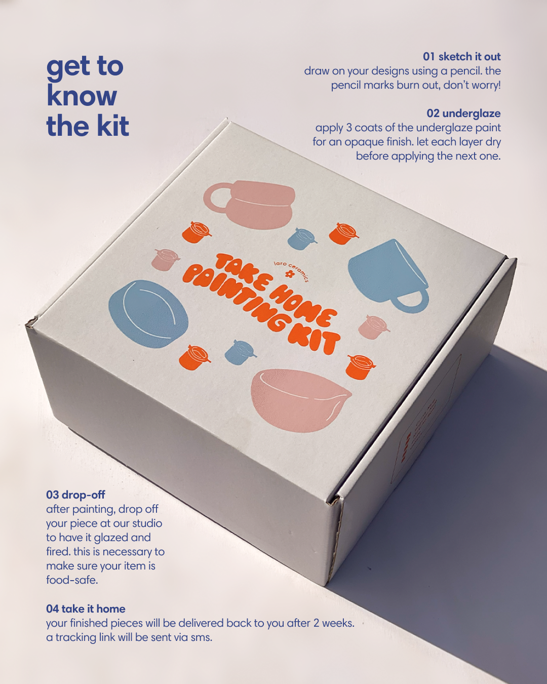 take home painting kit – Laro Ceramics
